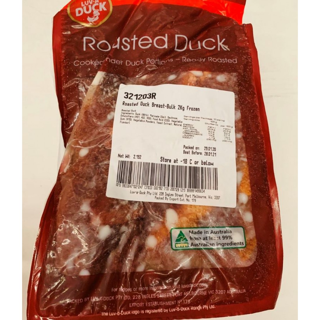 Roasted Duck Breast-Bulk around 2kg Weight by Price
